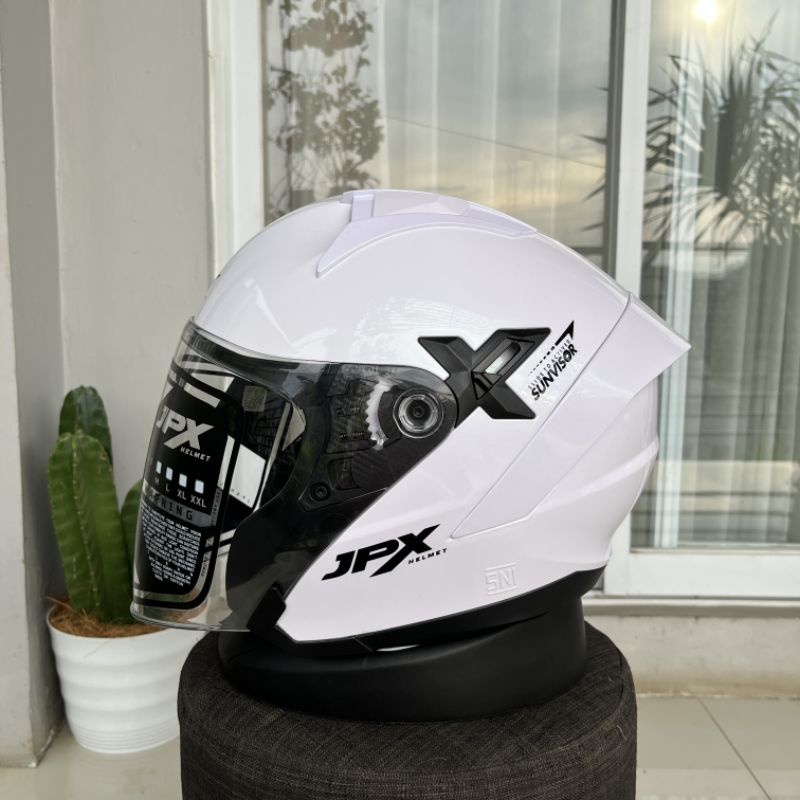Jual Helm JPX Nova X Pearl White / JPX Nova X Putih | Shopee Indonesia