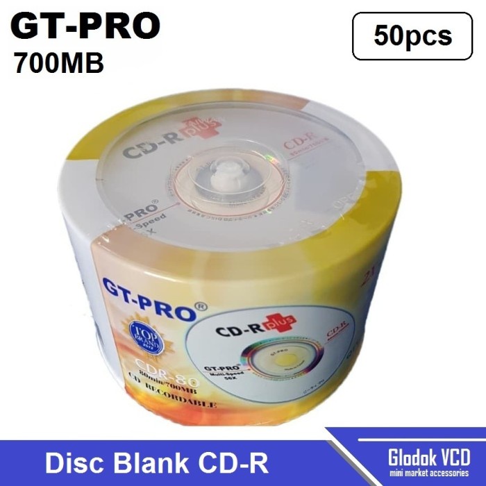 Jual CD Kosong / CD Disc Blank GT-Pro CD-R Plus 56X isi 50pcs | Shopee Indonesia
