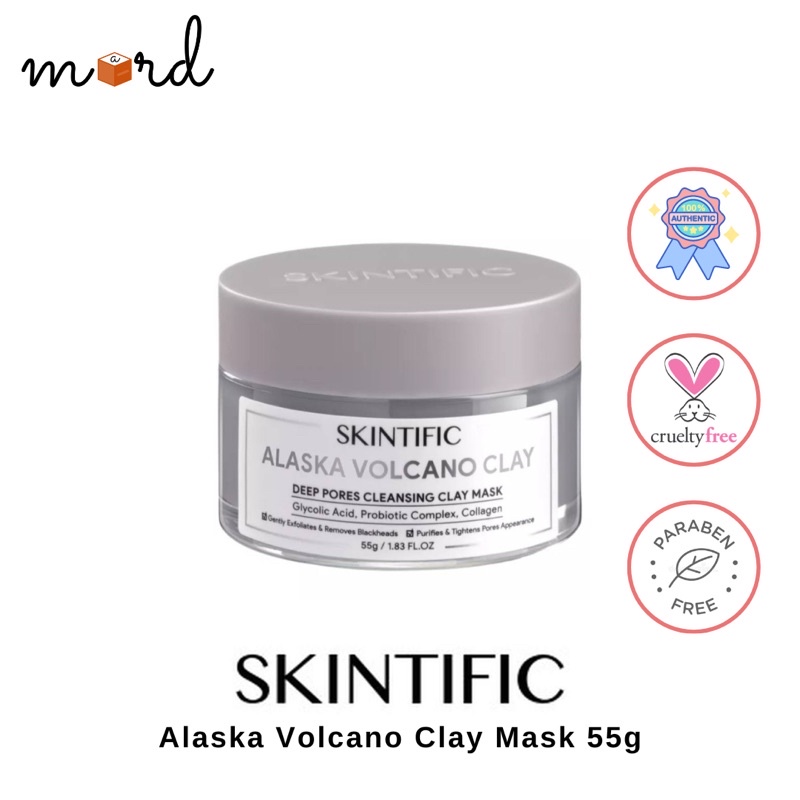 Jual SKINTIFIC Alaska Volcano Clay Deep Pores Cleansing Clay Mask 55g ...
