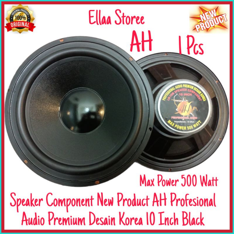 Jual SPEAKER COMPONENT AH 10 INCH HITAM WOOFER MAGNET BESAR 500 WATT 8 OHM | Shopee Indonesia