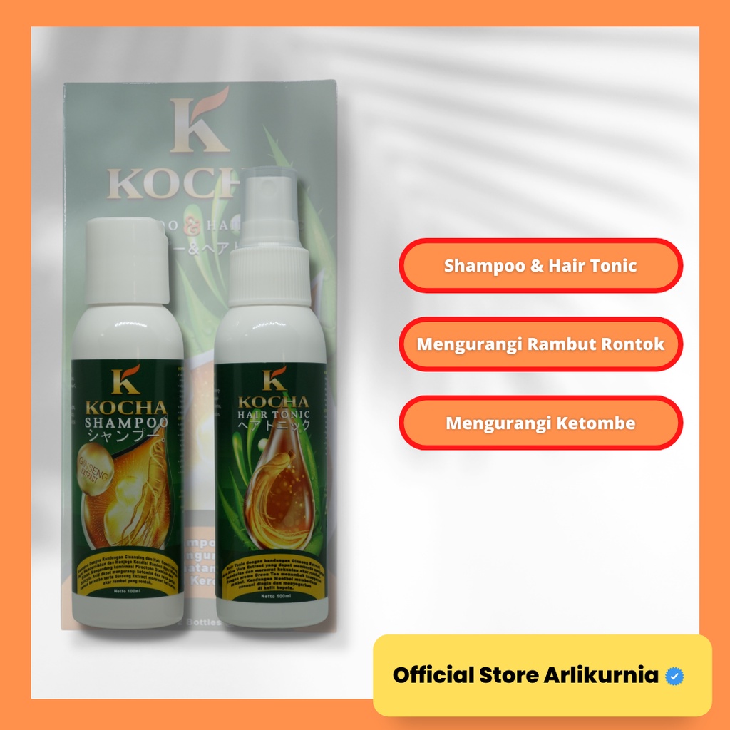 Jual Shampoo Perawatan Rambut Rontok Parah dan Anti Ketombe Paling Ampuh by Kocha | Shopee Indonesia
