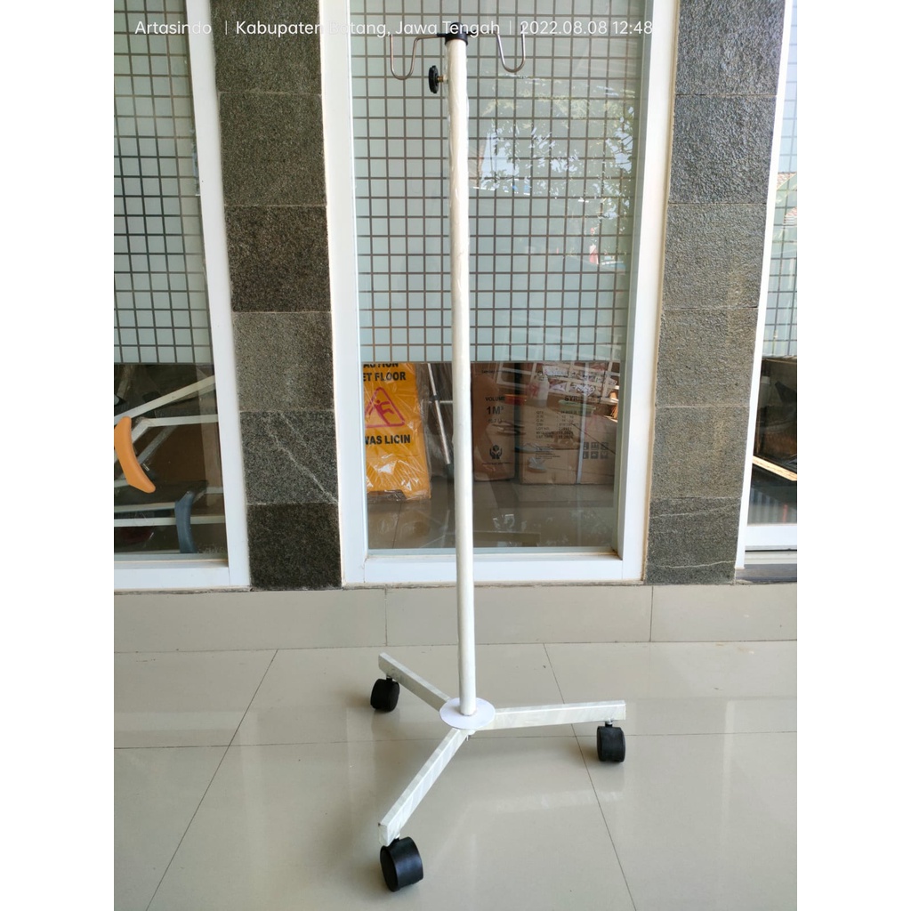 Jual Tiang Infus Kaki 3 Roda Standar Standard Infus Stainless Steel ...