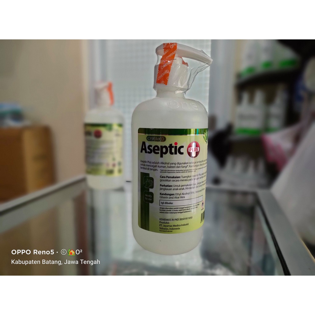 Jual ASEPTAN LIQUID 500 ml Dispenser PUMP Onemed Antiseptic Hand ...
