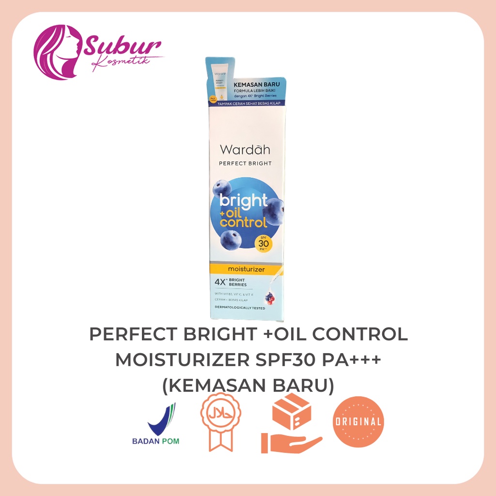Jual Wardah Perfect Bright + Oil Control Moisturizer Spf30 PA+++ 20Ml ...