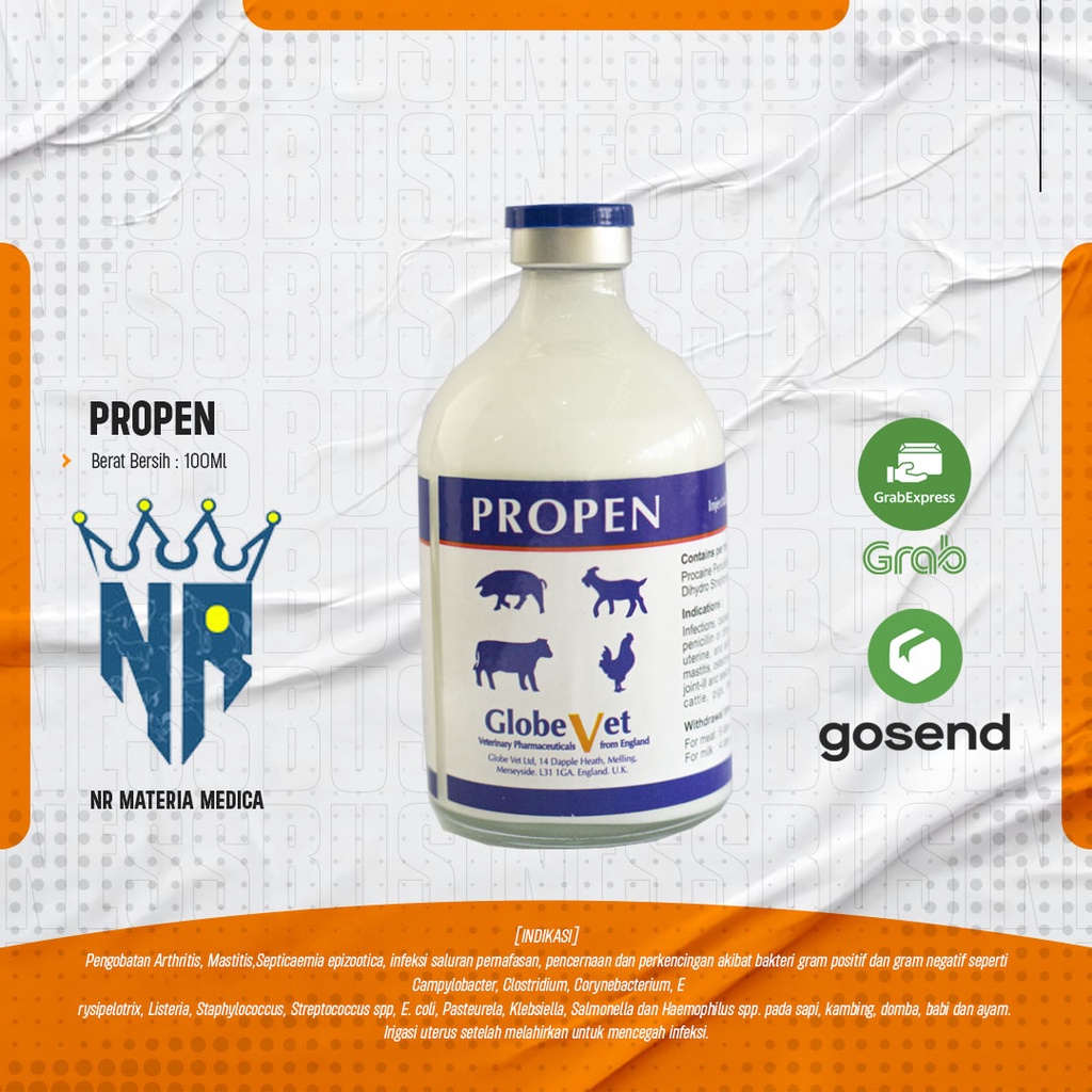 Jual PROPEN 100 ml/ Obat Infeksi pernafasan hewan/Pengganti Penstrep ...
