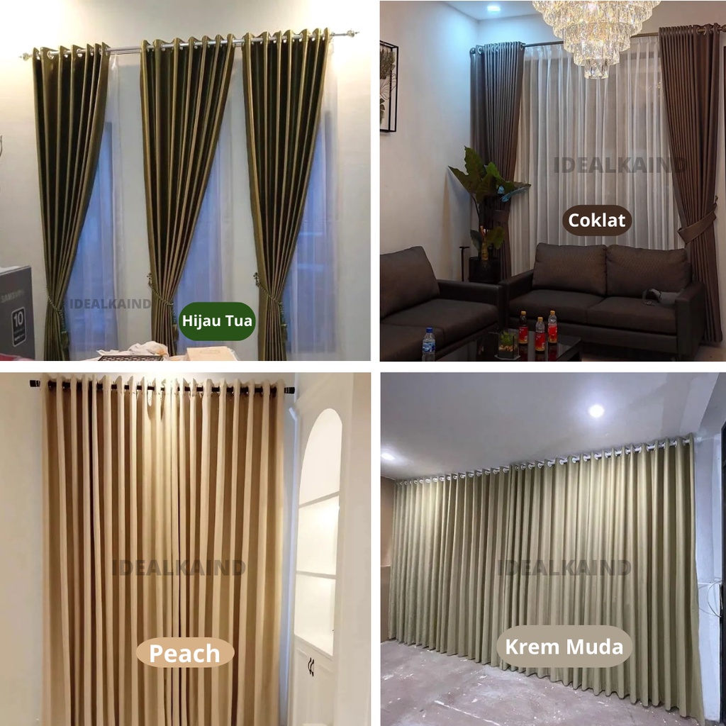 Jual Gorden Blackout Minimalis Tebal Premium Ukuran 130cm | Shopee ...