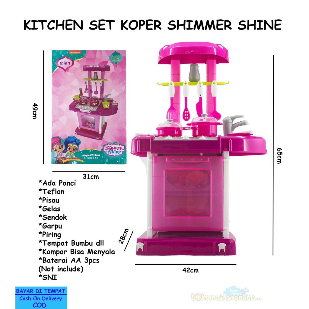 Jual KITCHEN SET KOPER PINK 008-58 MAINAN ANAK MASAK MASAKAN BISA JADI ...