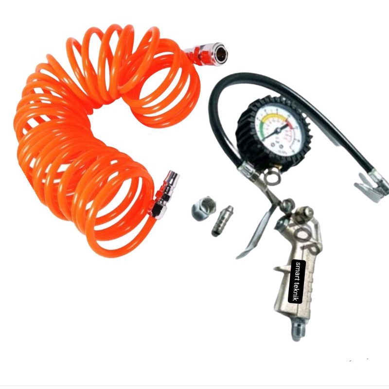 Jual Paket isi angin ban mobil dan ban motor selang recoil hose 6 meter - inflator dan rexoil ...