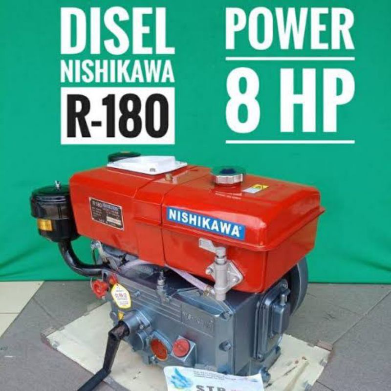 Jual Mesin Diesel Solar R180 8HP 8PK Nishikawa Penggerak Molen Selep Padi | Shopee Indonesia
