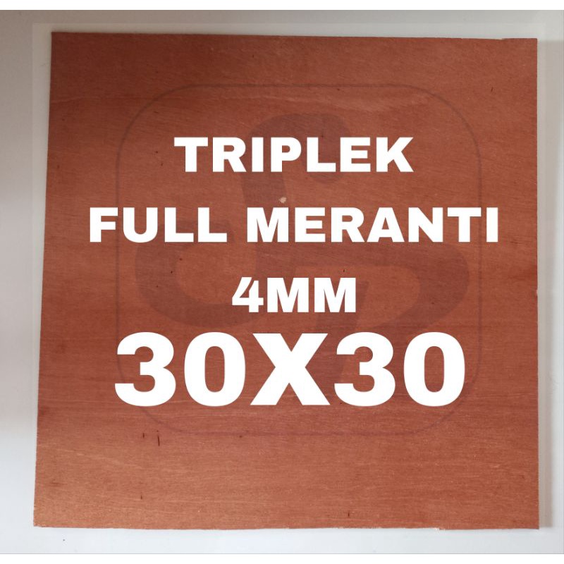 Jual Triplek Potongan Full Meranti 4 Mm Ukuran (30X30 & 40X30) Minimal Pembelian 5 Pcs | Shopee ...