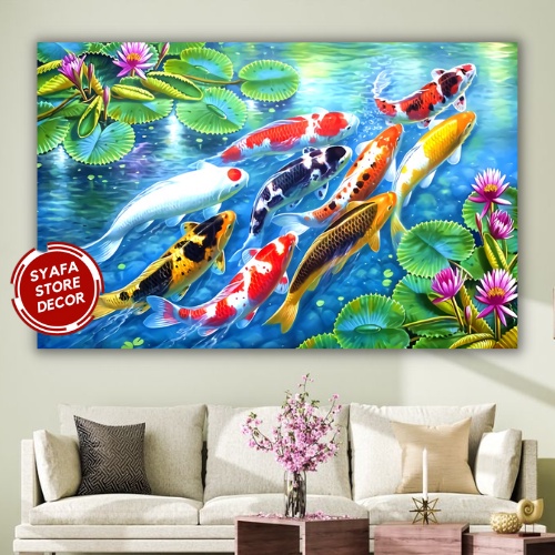 Jual IKAN KOI HD - Walldecor poster GAMBAR IKAN KOI HD – LUKISAN IKAN KOI – BINGKAI IKAN KOI ...