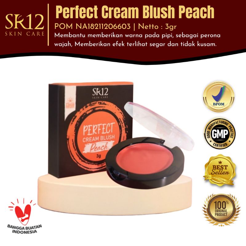 Jual Perfect Cream Blush Pink 3gr SR12 Skincare Make Up Set Blush On ...