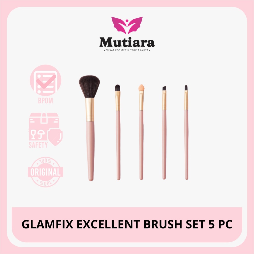 Jual GLAMFIX EXCELLENT BRUSH SET 5 PC | Shopee Indonesia