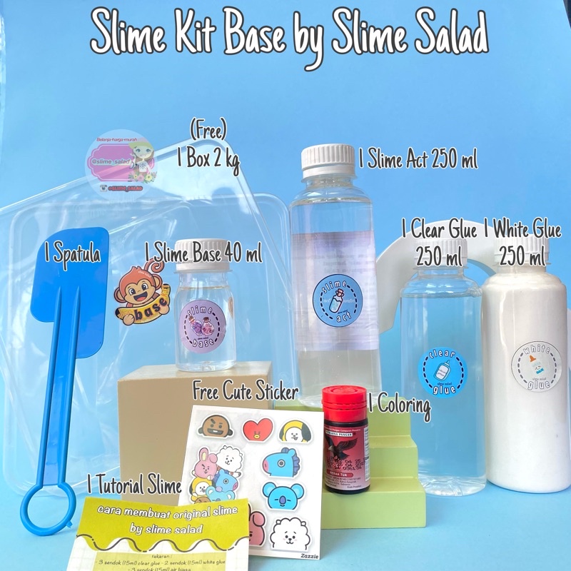 Jual Slime Kit Base | Paket Slime Lengkap Base | Slime Salad | Shopee ...