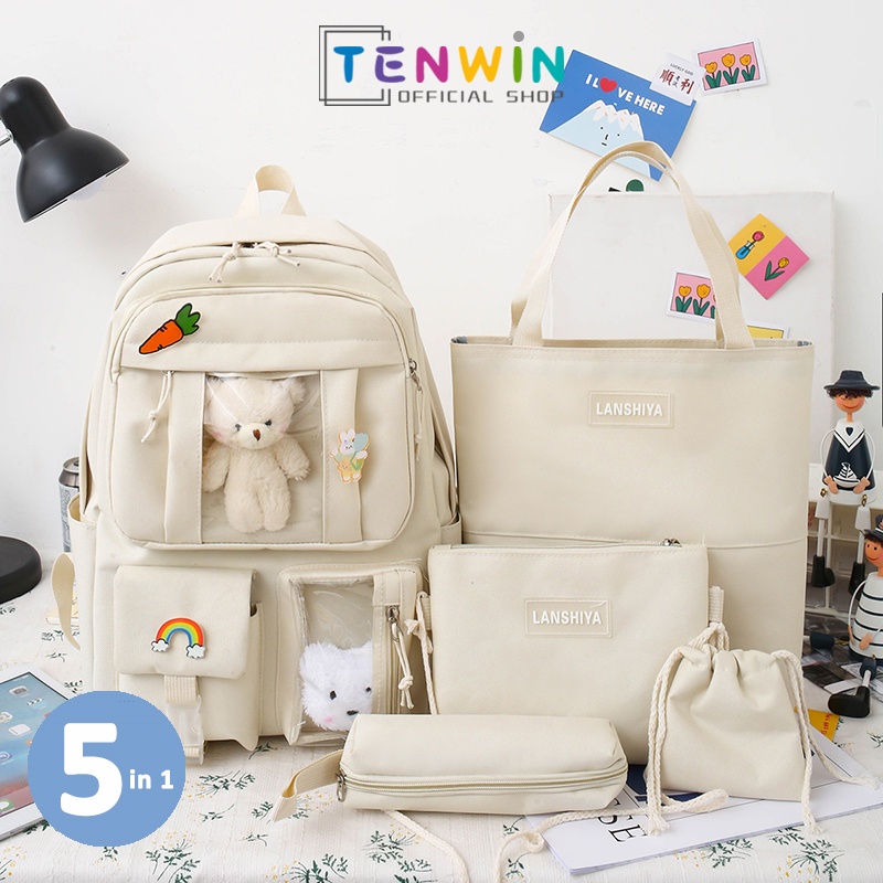 Jual 5 in1 Tas sekolah/SMA/SMP/tas sekolah dasar-Tenwin | Shopee Indonesia