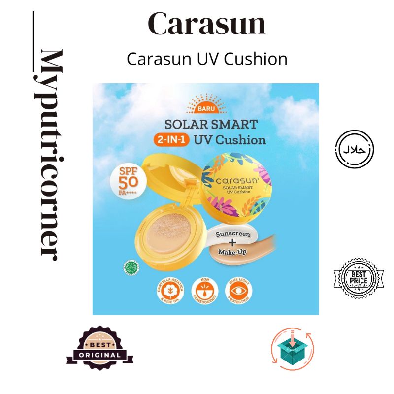 Jual CARASUN Solar Smart UV Cushion SPF 50+ PA++++ | Shopee Indonesia