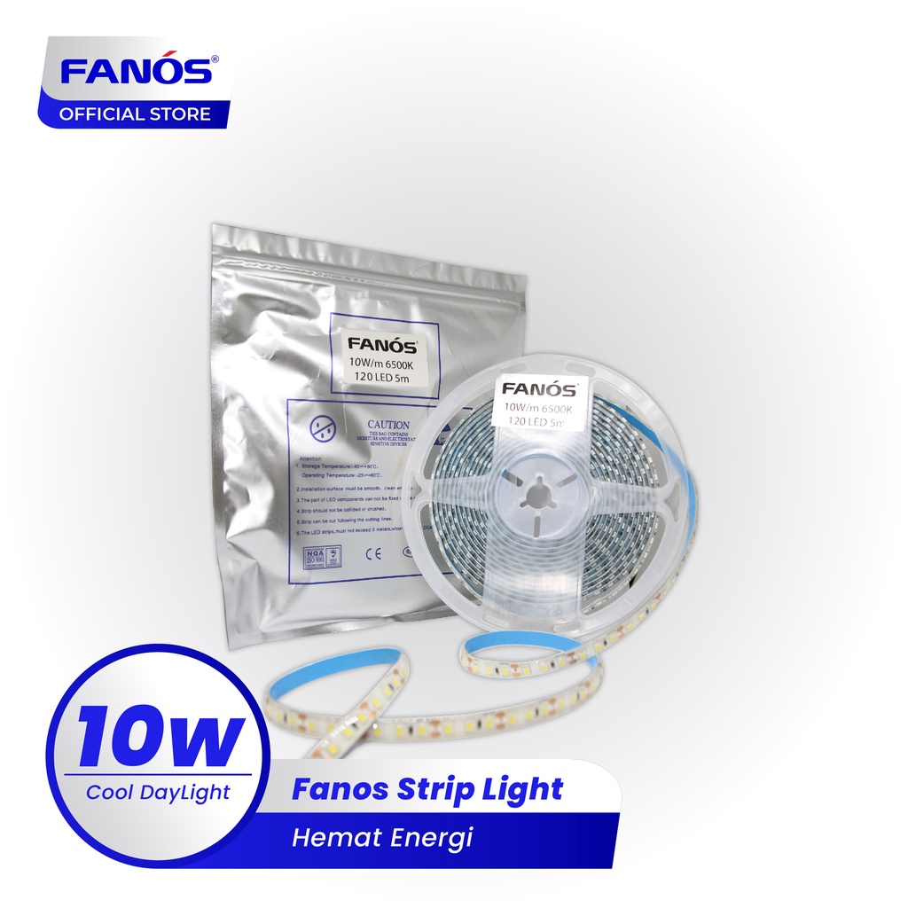Jual FANOS Led StripLight 10W 5 Meter ( CDL/Putih ) | Shopee Indonesia