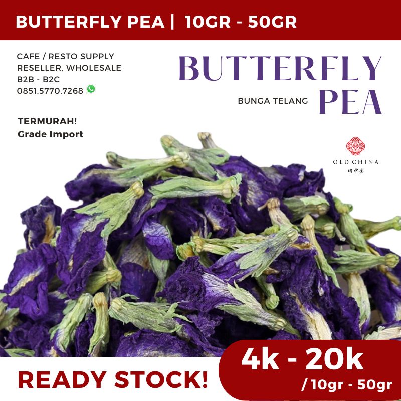 Jual Bunga telang / Bunga Butterfly Pea / Bunga telang kering premium ...