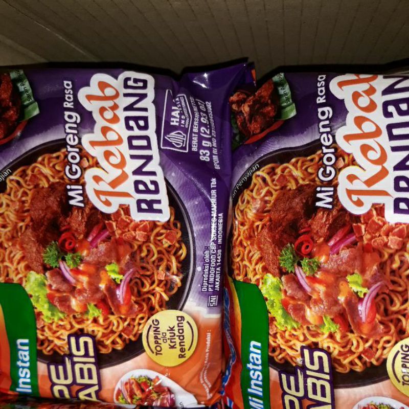 Jual indomie goreng rasa kebab rendang/pcs(83gr) | Shopee Indonesia