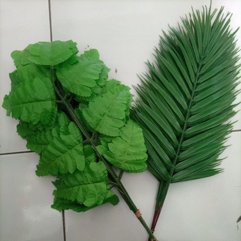 Jual Daun pakis kain 7 daun pakis duri dekorasi | Shopee Indonesia