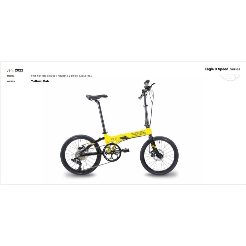 Jual Sepeda Lipat 20 inch PRO ACTION- EAGLE- 9 SPEED 10 SPEED SRAM ...
