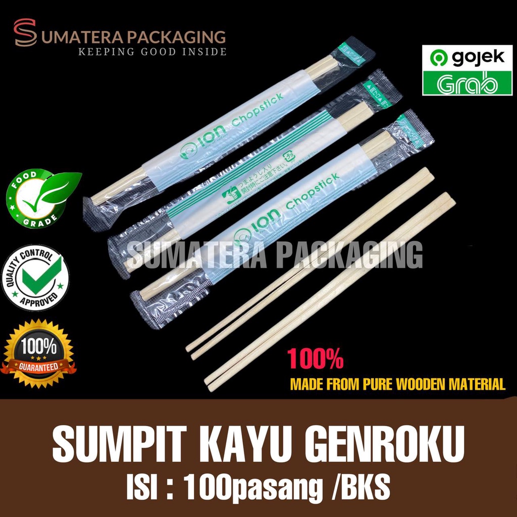 Jual Sumpit Genroku Kayu OPP ION / Sumpit kayu bungkus steril - GROSIR ...