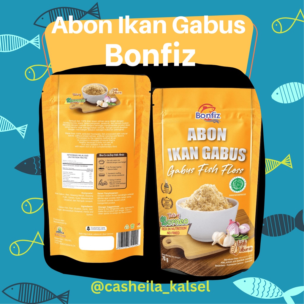 Jual Abon Ikan Gabus/Haruan BONFIZ (Snakehead Fish Floss by BONFIZ) - Oleh Oleh Khas Banjarbaru ...