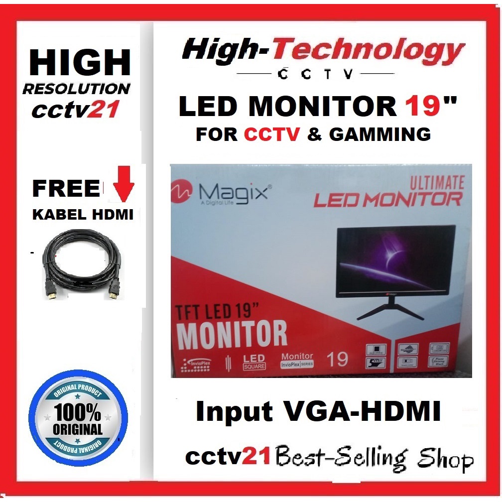 Jual TFT LED 19 inch Monitor Magix ULTIMATE LED MONITOR BISA VGA HDMI ...