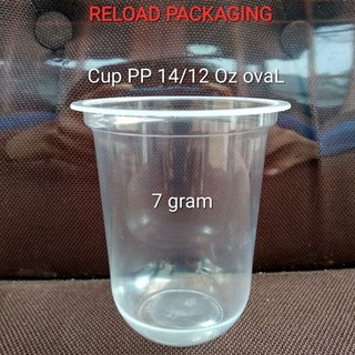Jual Gelas Plastik PP OvaL 14oz Plastic Cup PP OVAL 14 oz U Round U ...