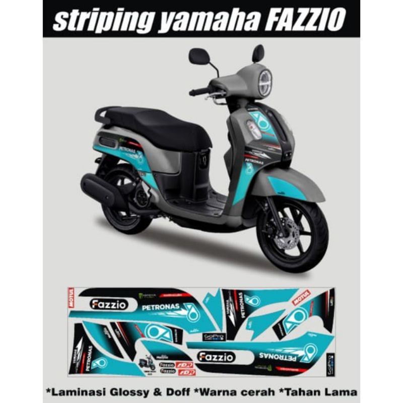 Jual STRIPING DECAL YAMAHA FAZZIO-STICKER VARIASI LIST BODY MOTOR FAZZIO MOTIF PETRONAS | Shopee ...