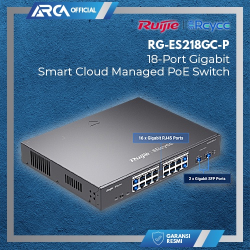 Jual Ruijie Reyee RG-ES218GC-P 18Port Gigabit SmartCloud Managed PoE Switch | Shopee Indonesia