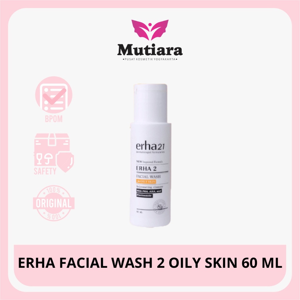 Jual ERHA FACIAL WASH 2 OILY SKIN 60 ML | Shopee Indonesia