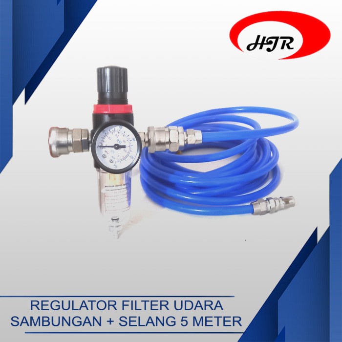 Jual PAKET REGULATOR AIR FILTER ANGIN CONEKTOR SELANG KOMPRESSOR 5 ...