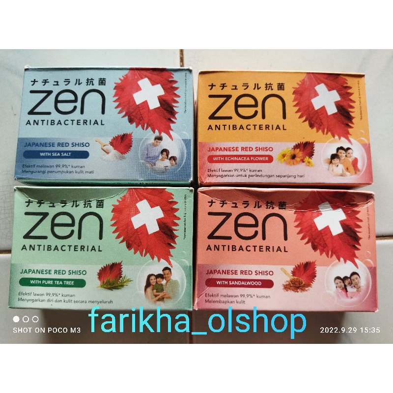 Jual sabun batang Zen ANTIBACTERIAL 80/70g 4batang | Shopee Indonesia