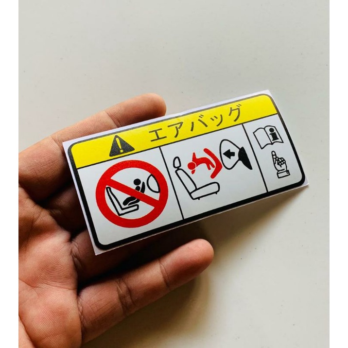 Jual Sticker JDM Airbag Attention | Shopee Indonesia