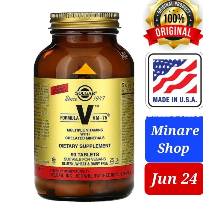 Jual Formula V, VM-75, Multiple Vitamins with Chelated Minerals, 90 ...