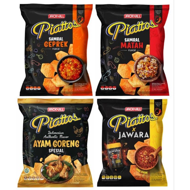 Jual Piattos Snack Kentang X Jawara Sambal Bawang Geprek Matah ayam ...