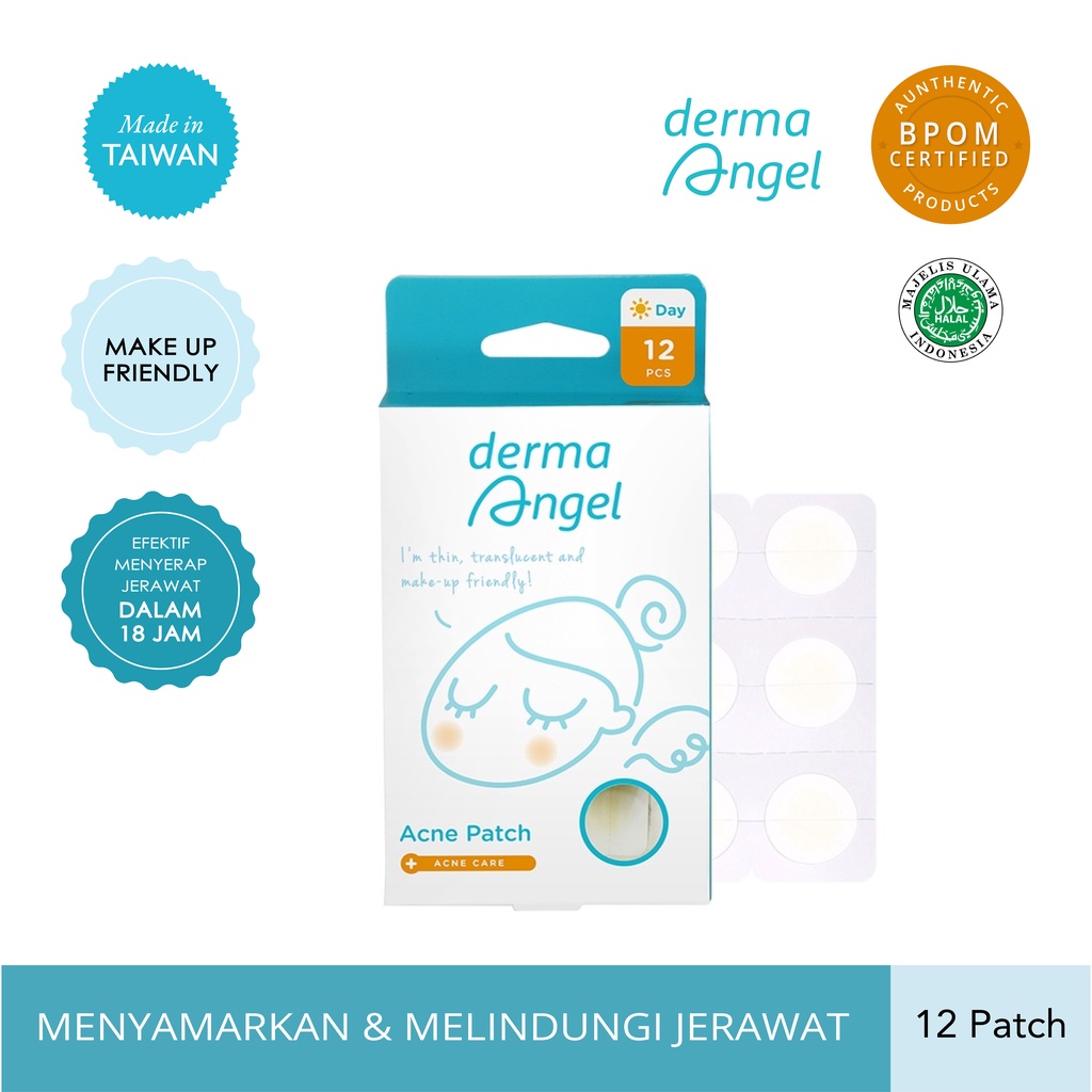 Jual Derma Angel Acne Patch Day: Isi 12 Patch | Plester Jerawat ...