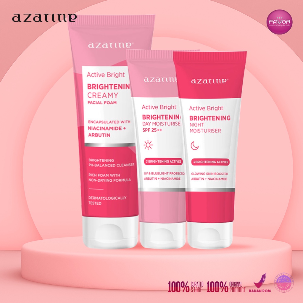 Jual Azarine Active Bright Series Treatment | Day Cream | Night Cream ...