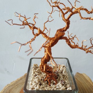 Jual Bonsai Artificial Hiasan Dinding Pajangan Dinding Pohon Kawat Pot ...