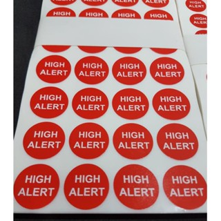 Jual STIKER HIGH ALERT BULAT WARNA MERAH DIA 20 MM in ROLL | Shopee ...