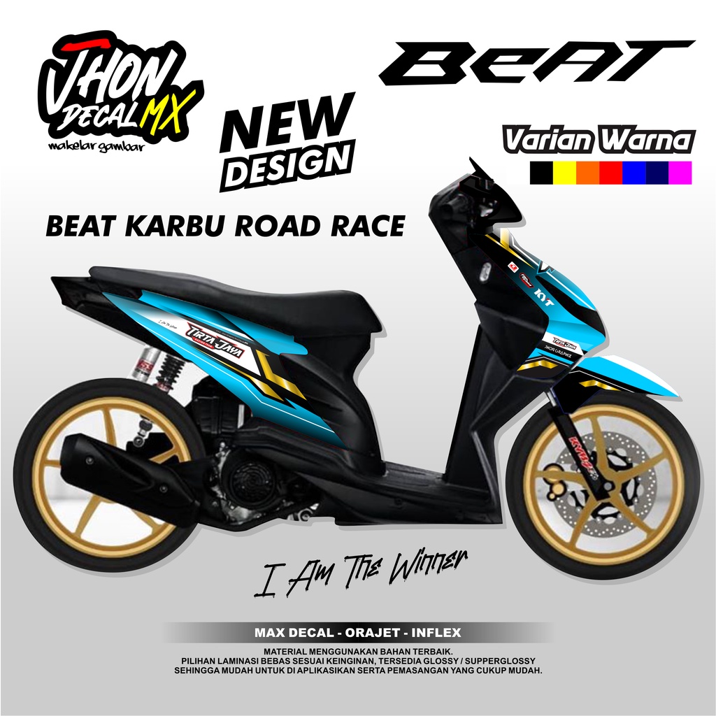 Jual Decal Beat Karbu Road Race Full Body Keren Decal Beat Fi Injeksi ...
