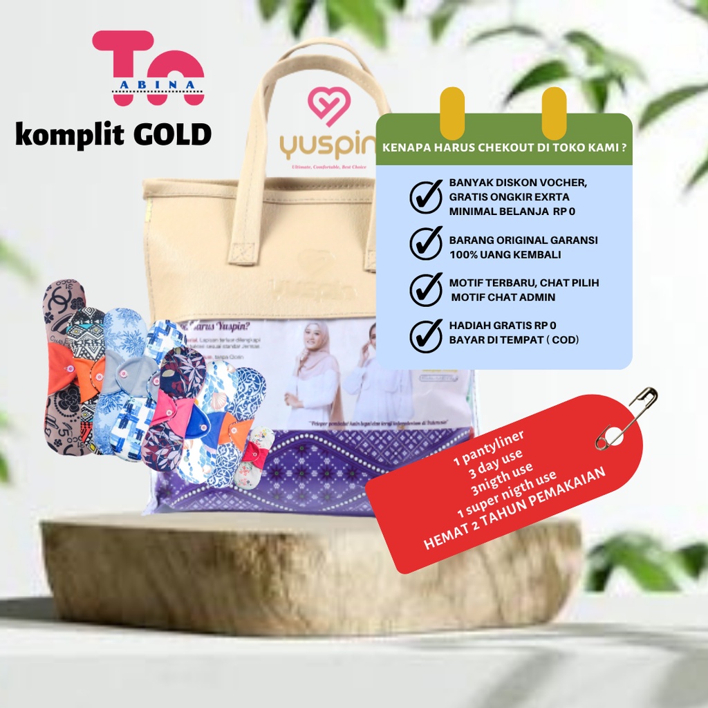 Jual YUSPIN GOLD - PEMBALUT KAIN CUCI ULANG YUSPINANTI BACTERIAL SILVER ...