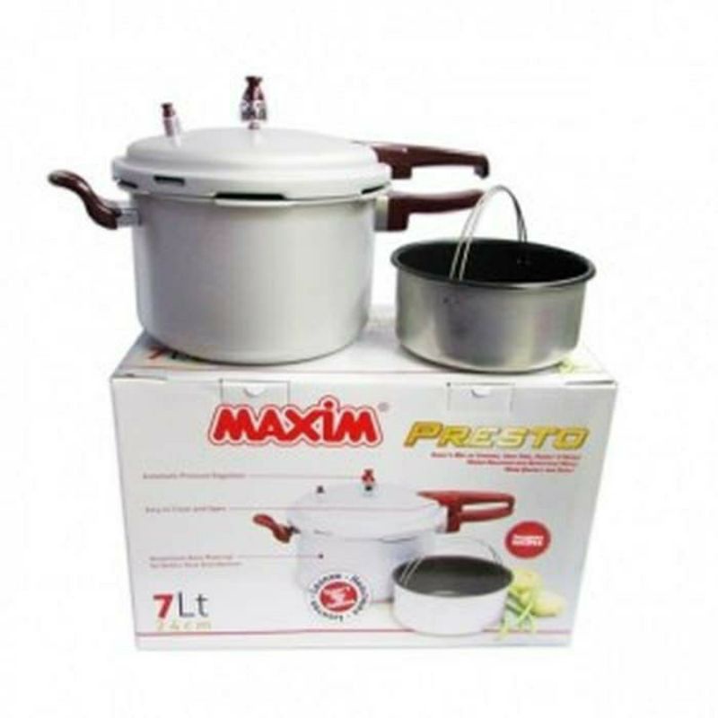 Jual MAXIM PANCI PRESTO 7 LITER 24 cm / PRESTO MAXIM 4 LITER 20 cm | Shopee Indonesia