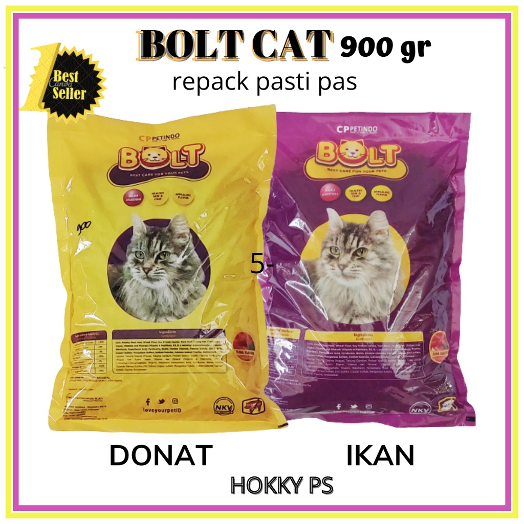 Jual Bolt tuna repack no 1kg makanan kucing dewasa - dry cat food adult ...