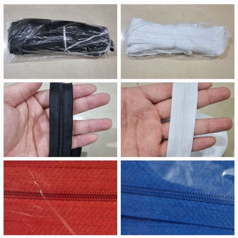 Jual Daun Resleting Roll Gigi Halus No 3 Coil 100 yard Zipper Rollan ...