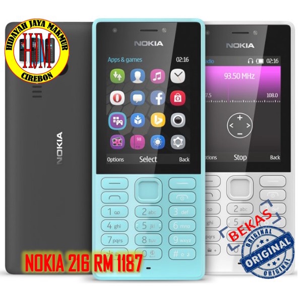 Jual NOKIA 216 RM 1187 COCOK BUAT COUNTER HP (tanpa baterai) | Shopee ...