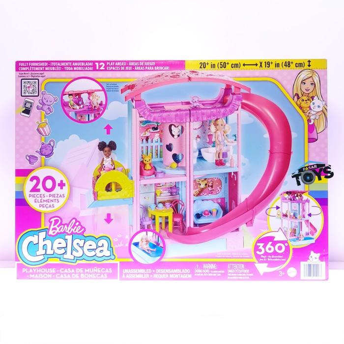 Jual Barbie Chelsea Playhouse Transforming Dollhouse with Slide ...
