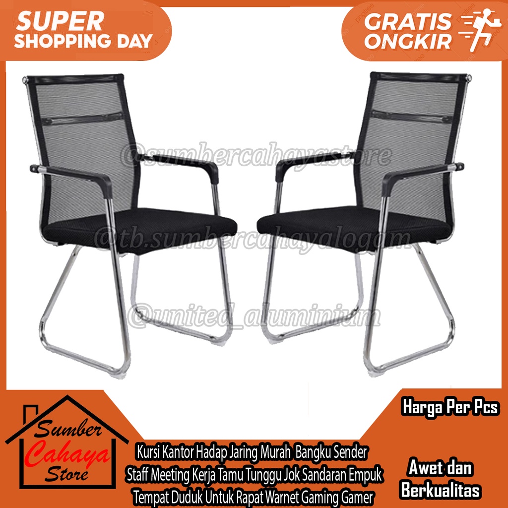 Jual Kursi Kantor Hadap Jaring Murah Bangku Sender Staff Meeting Kerja ...