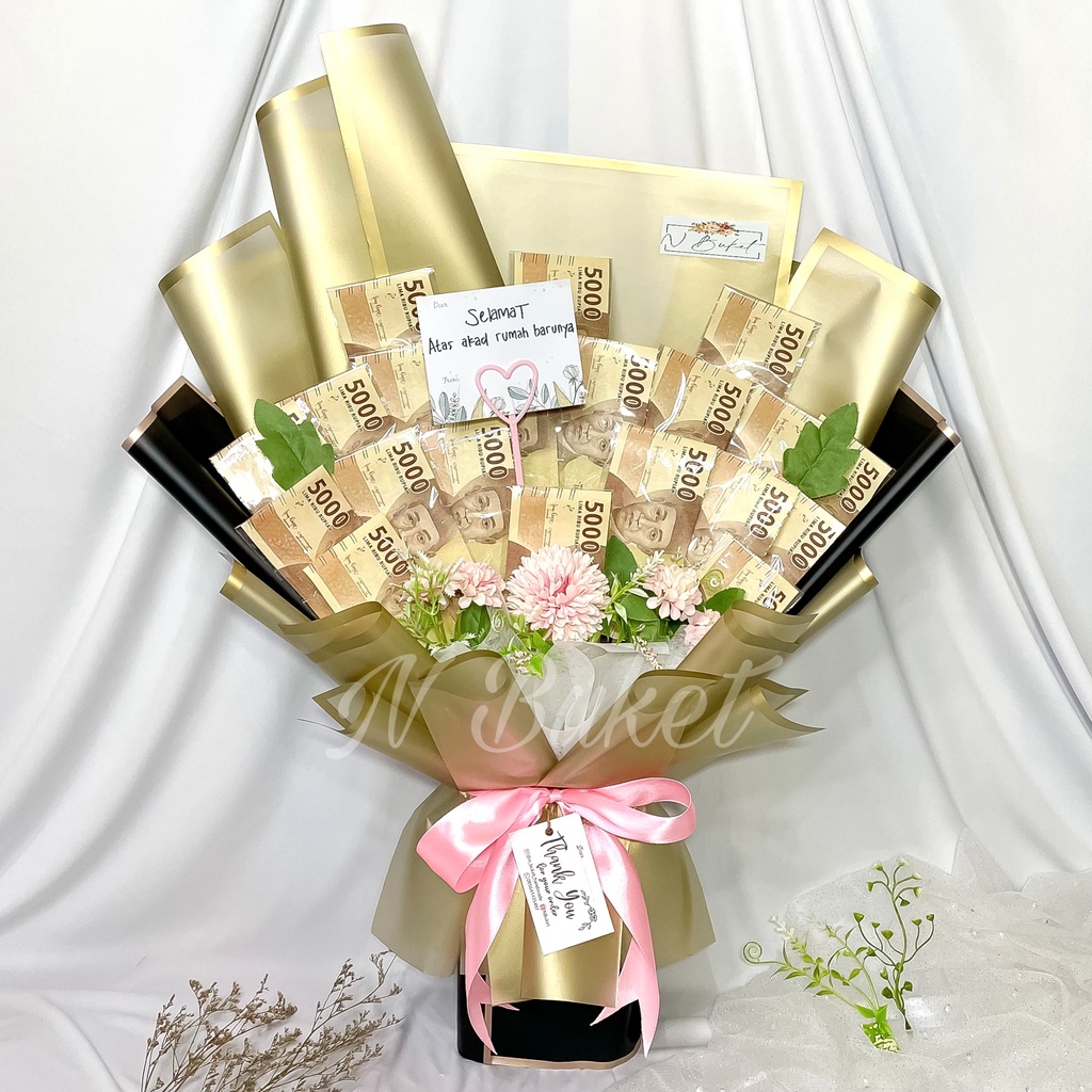 Jual BUKET UANG 20 LEMBAR / JASA MONEY BOUQUET / BUKET WISUDA/ BISA ...